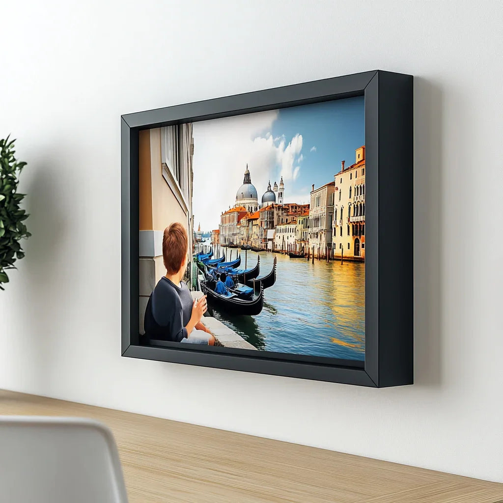 Black 14x16 Shadow Box Picture Frame 14 x 16 Display Case Deep
