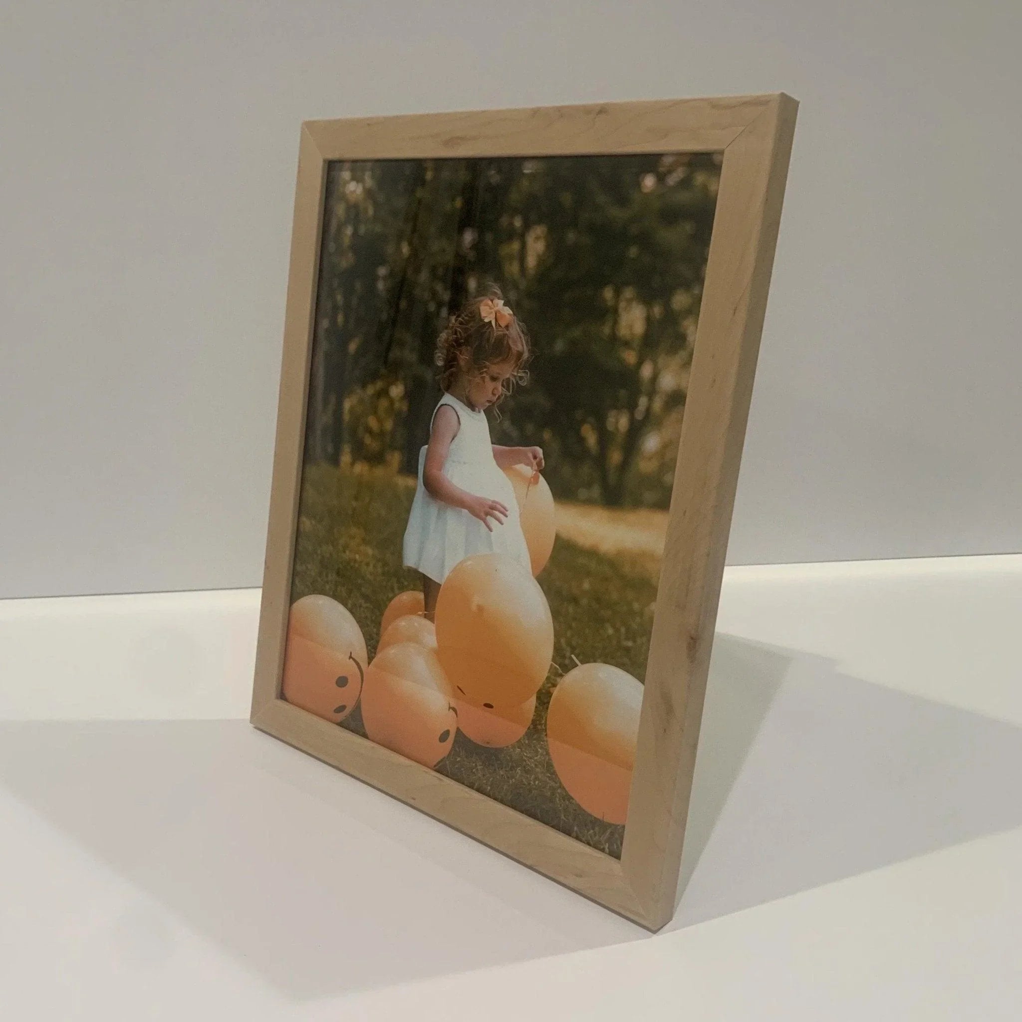 Natural 18x30 Wood Picture Frame With Acrylic Maple Frame