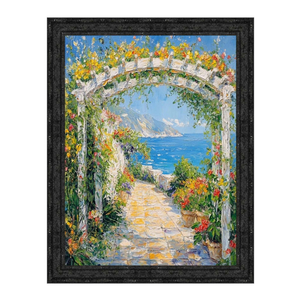40x40 Picture Frame Slim Bright Chrome Silver Pebbled Texture