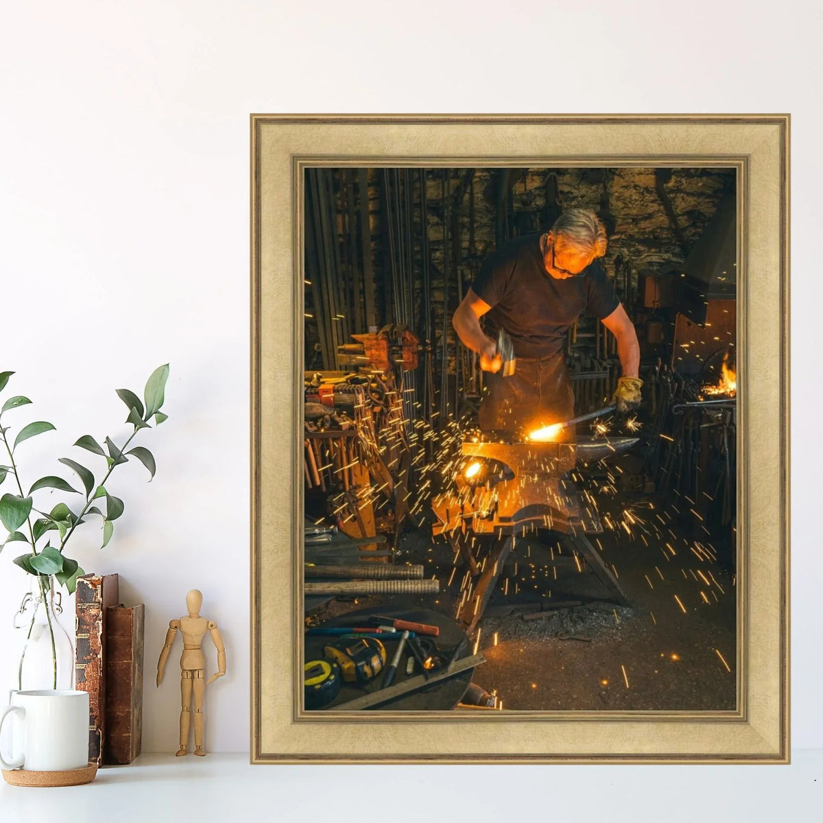 Wall 12x35 Gold Picture Frame Wood Gallery Wall Framing