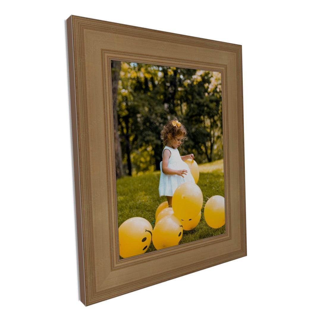 Traditional 3 Inch Wide Flat Gold Picture Frame — Modern Memory Design ...