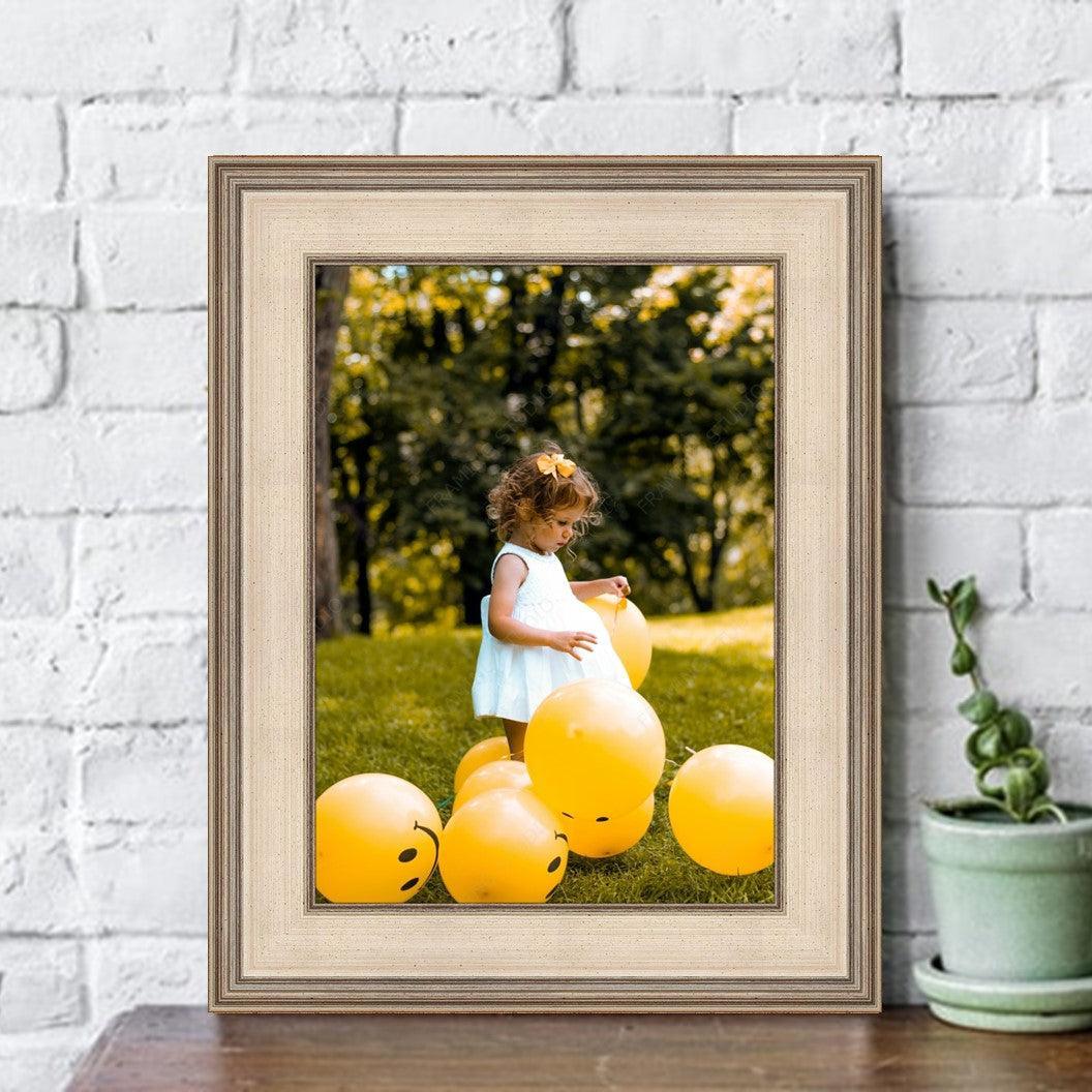 3 Inch Wide Silver Traditional Picture Frame with Classic Style