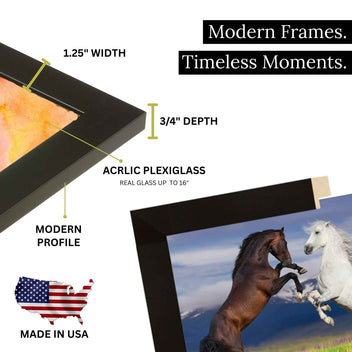 Black 9x24 Picture Frame | Small Photo Frame