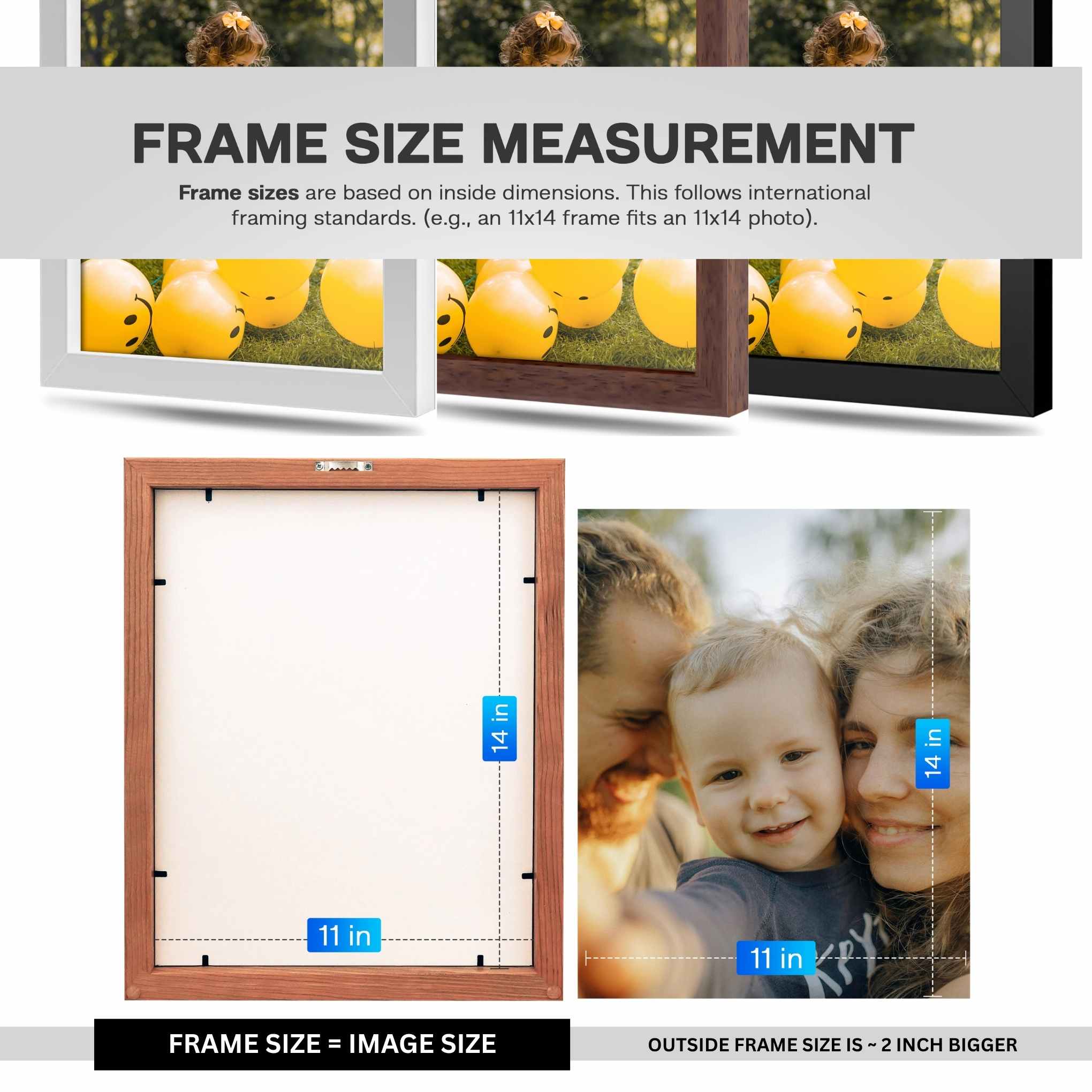 Thin Black 30x7 Poster Frame | Wood Frame for Wall Decor