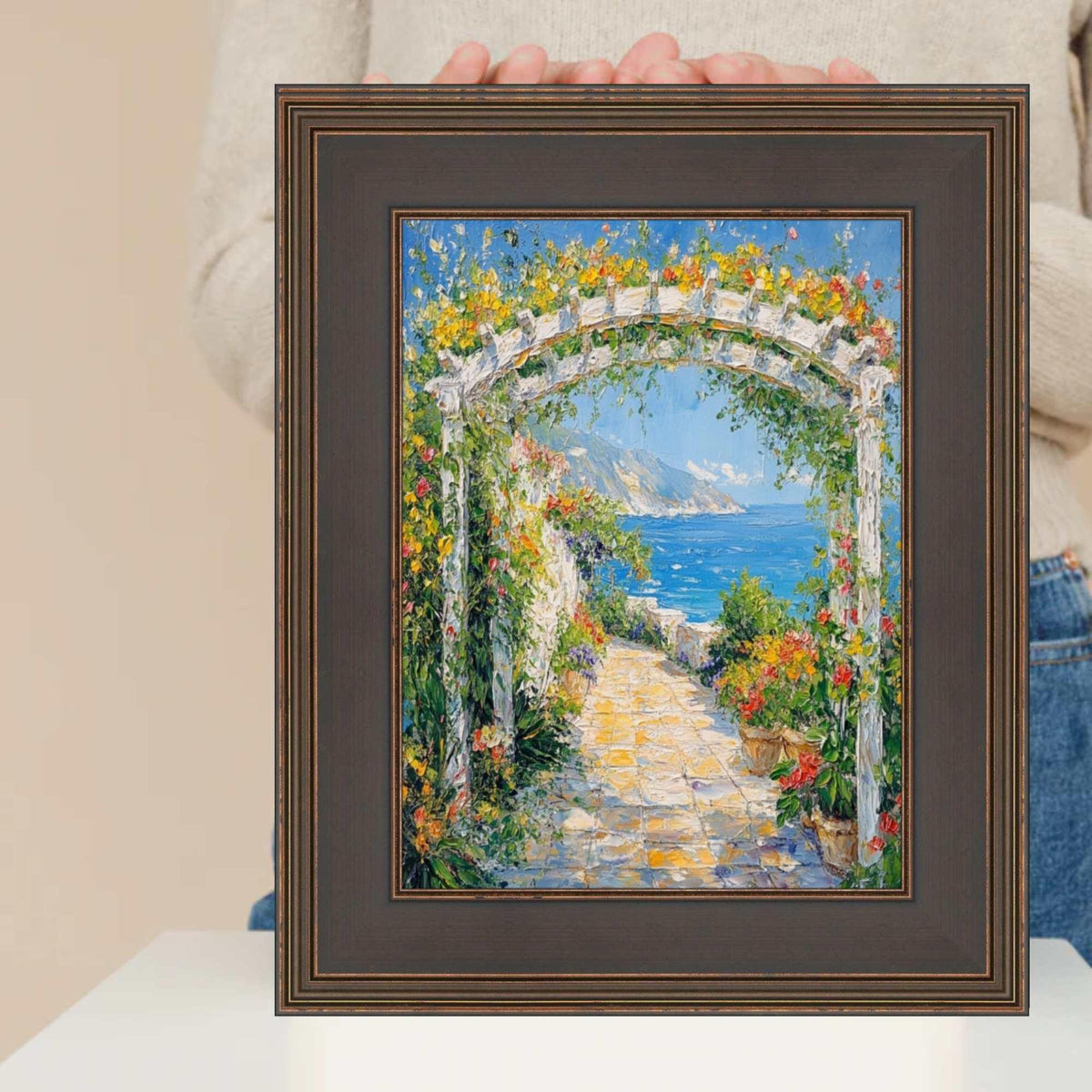 Wide Gold Black Flat Panel Picture Frame Home Office