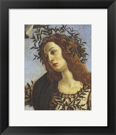 Framed Art Frame Art Figure of Minerva (detail) by Sandro Botticelli ...