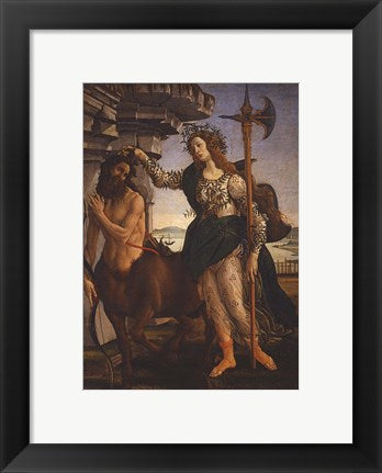 Framed Art Pallas Athena and the Centaur, 1482 by Sandro Botticelli Wa