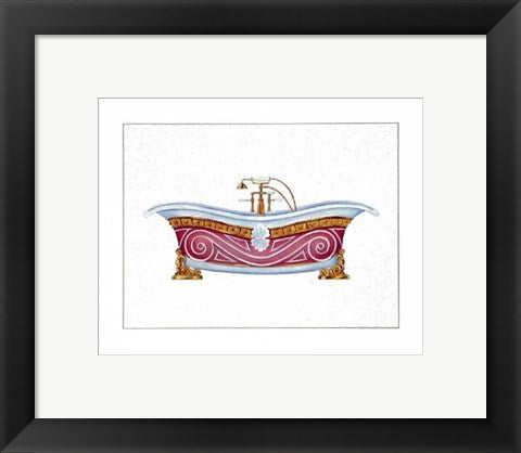 Framed Art Bathtub III by Robert James Ford | 11 3/4 x 9 1/2