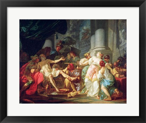 Framed Art The Death of Seneca, 1773 by Jacques-Louis David Wall Decor