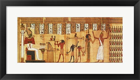 Framed Art The Judgement of Osiris, detail from a Book of the Dead Wal
