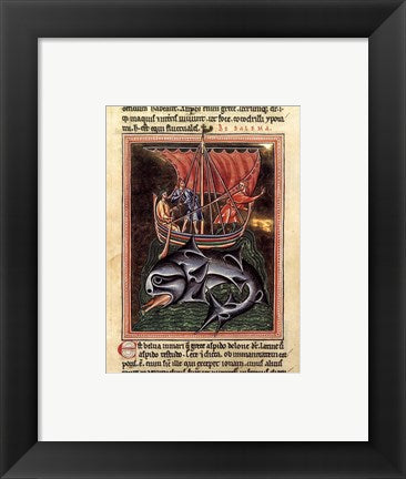 Framed Art Frame Art 12th Century Painters - On Whales Folio from a ...