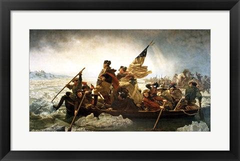 Framed Art Washington Crossing the Delaware by Emanuel Leutze Wall Dec