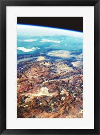 Framed Art Central Andes Mountains, from space Wall Decor 18x24 Artwor