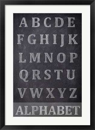 Framed Art Chalkboard Alphabet Framed Art for your Home Wall Decor ...
