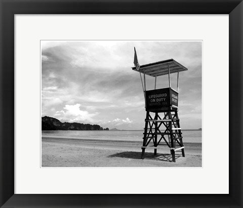 Framed Art Lifeguard Observation Tower 11 1/2 x 14 1/2