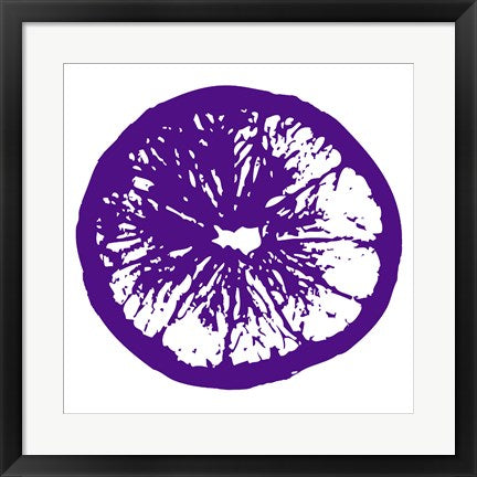 Framed Art Purple Orange Slice by Veruca Salt Wall Decor 18x24 Artwork