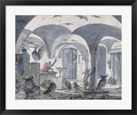 Framed Art Frame Art An Enchanted Cellar with Animals by Cornelis ...