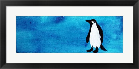 Framed Art Blue Penguin IV by Natalie Talocci Wall Decor 18x24 Artwork