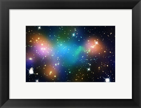 Framed Art Galaxy Cluster Abell 520 (HST-CFHT-CXO Composite) by NASA ...