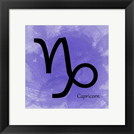 Framed Art Capricorn - Purple by Veruca Salt Wall Decor 18x24 Artwork