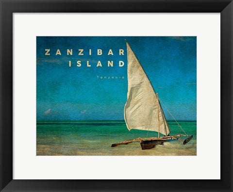Framed Art Vintage Zanzibar Island, Tanzania, Africa by Take Me Away ...