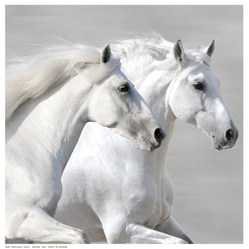 Winter Gallop (Detail) by V. Makarova | 12 ½ x 12 ½ Art Print