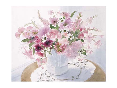 Pink Floral Spray by Celia Russell | 23 1/2 x 31 1/2 Art Print