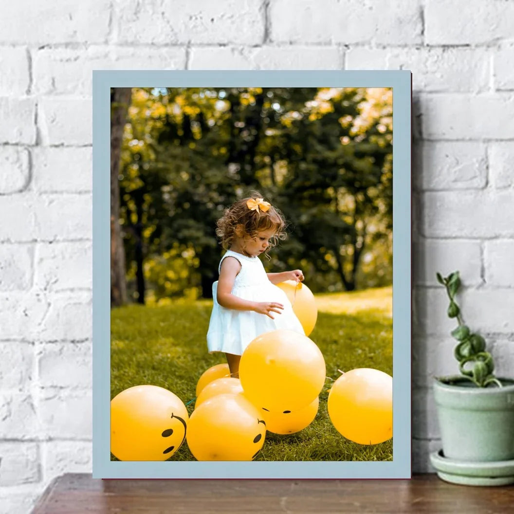 Baby Blue Picture Frame Modern Flat Popular Size Framing