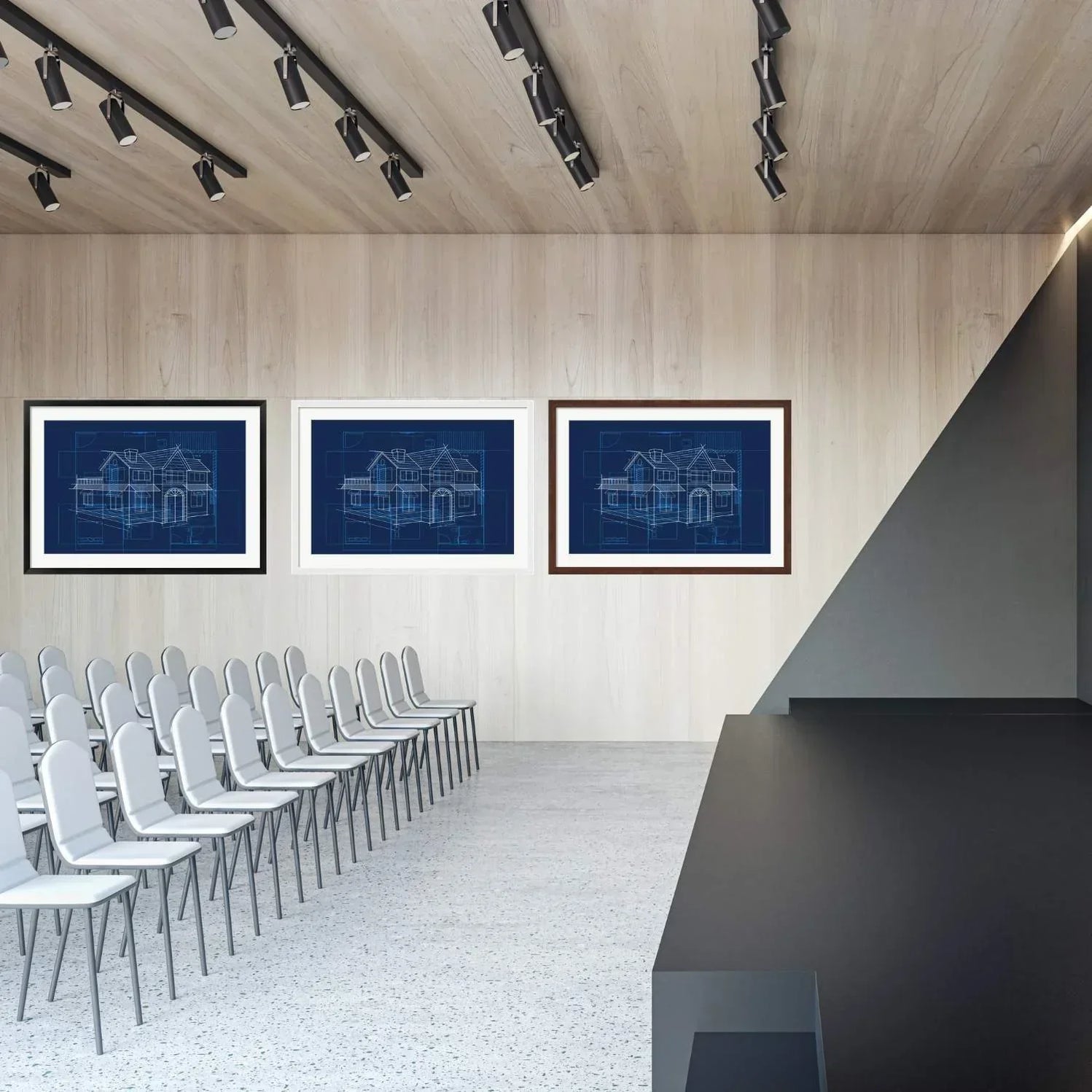 Blueprint Picture Frame – Modern Framing for House Plans & Constructio