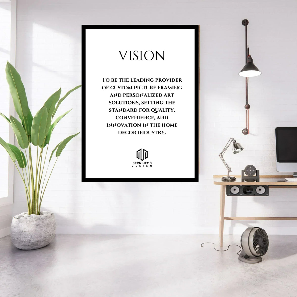 Framed Company Vision Statement 24x36 - Value Mission Frame