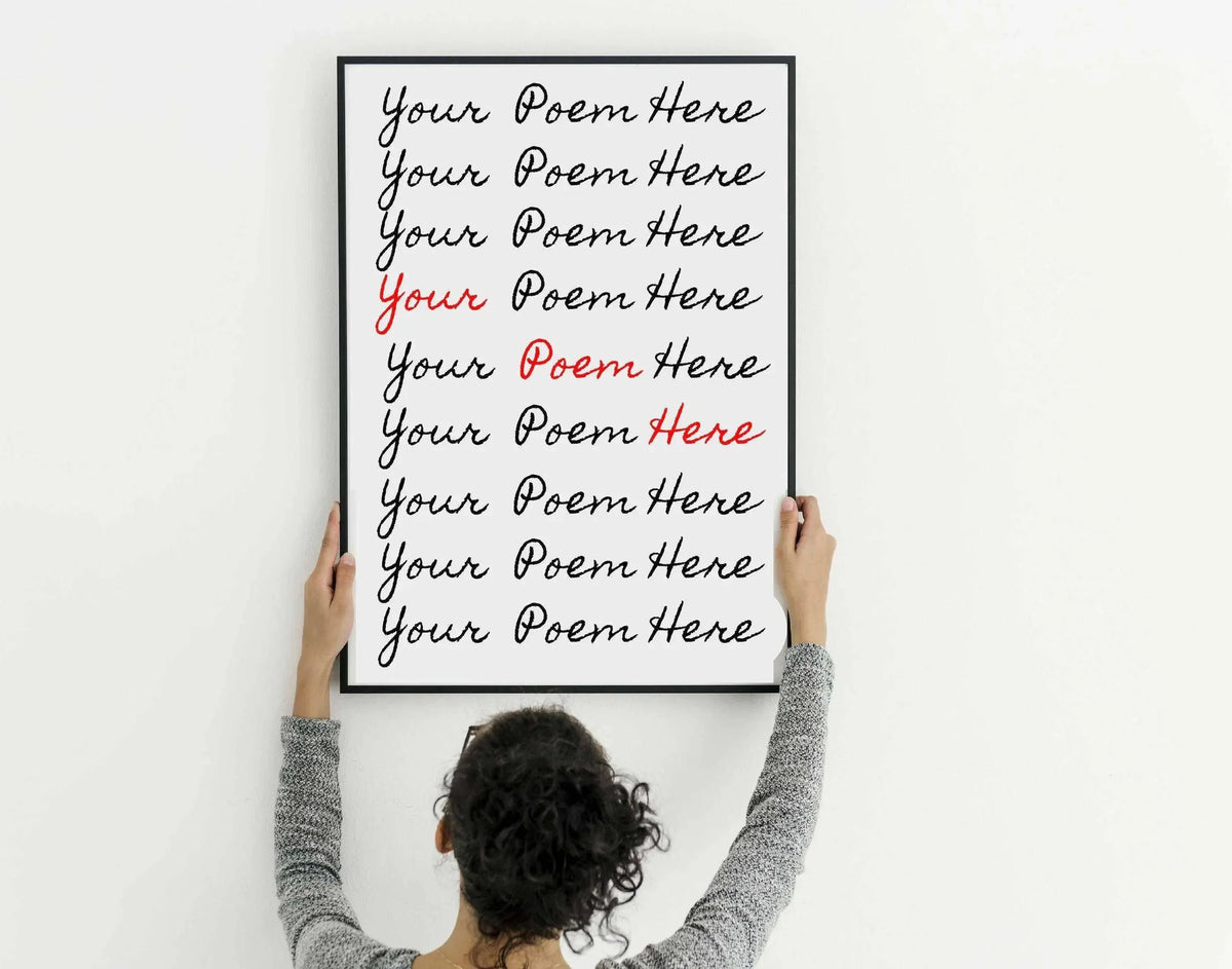 Picture Frame poem print wall art framed