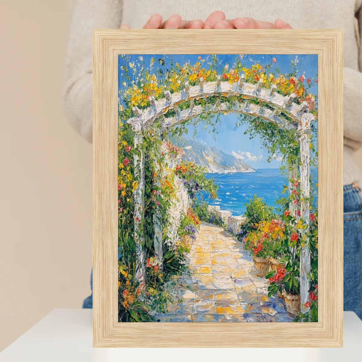 40x50 Picture Frame Cypress Natural Oak Wood