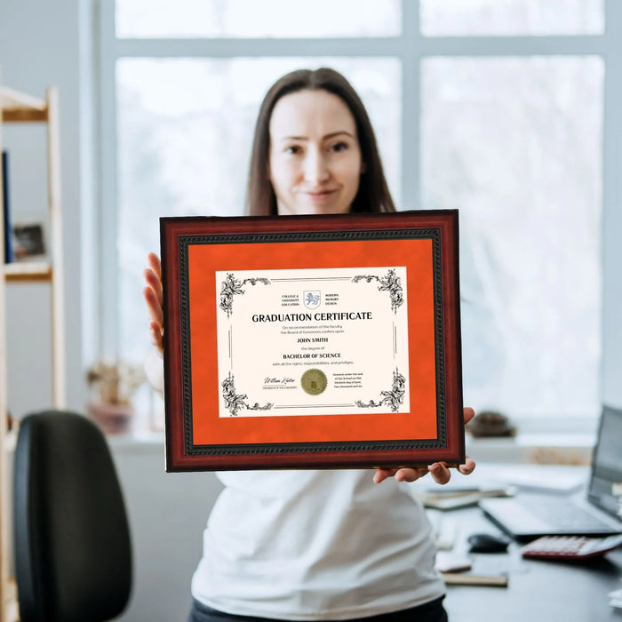 Clemson University Diploma Frame 8.5x11 Certificate Orange — Modern ...