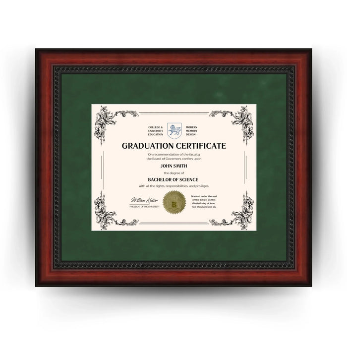 George Mason University Diploma Frame 8.5x11 Certificate Green — Modern ...