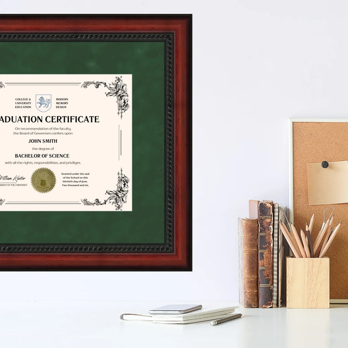 George Mason University Diploma Frame 8.5x11 Certificate Green — Modern ...