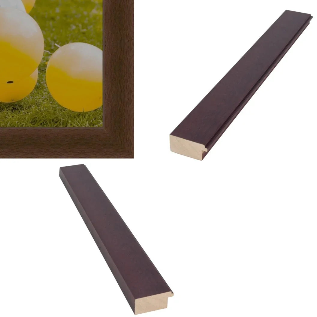Wood Mahogany Picture Frame - Flat Modern Framing