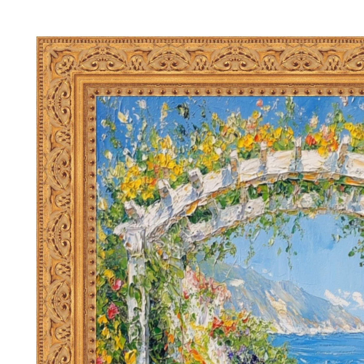 40x40 Picture Frame Ornate Gold Baroque With Bead