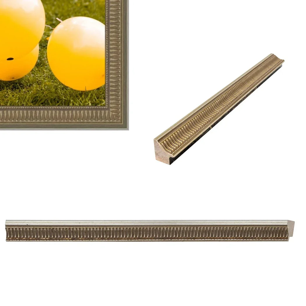 Pewter Picture Frame Silver Fluted Scoop Style — Modern Memory Design ...