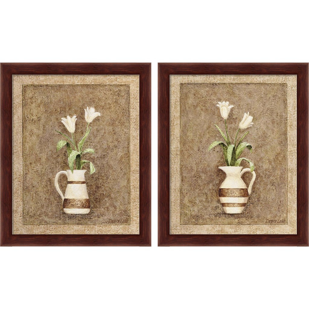 Vases A by Debra Lake, 2 Piece Brown Framed Art Set