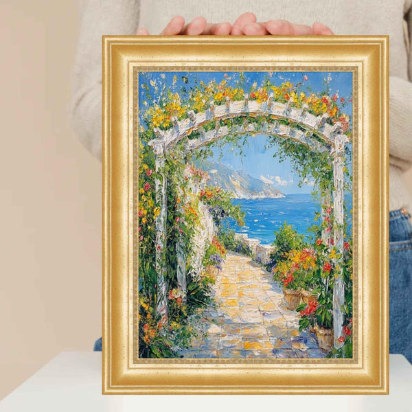 40x40 Frame Scoop Beaded Gold Picture Frame