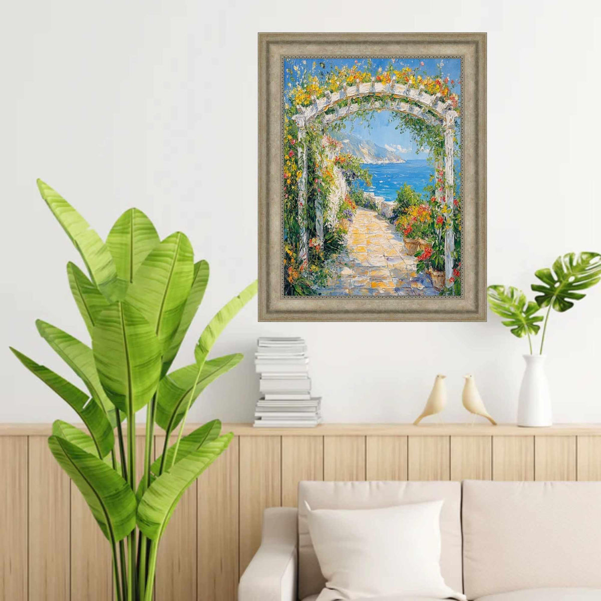 40x40 Picture Frame Silver Wave Picture Frame