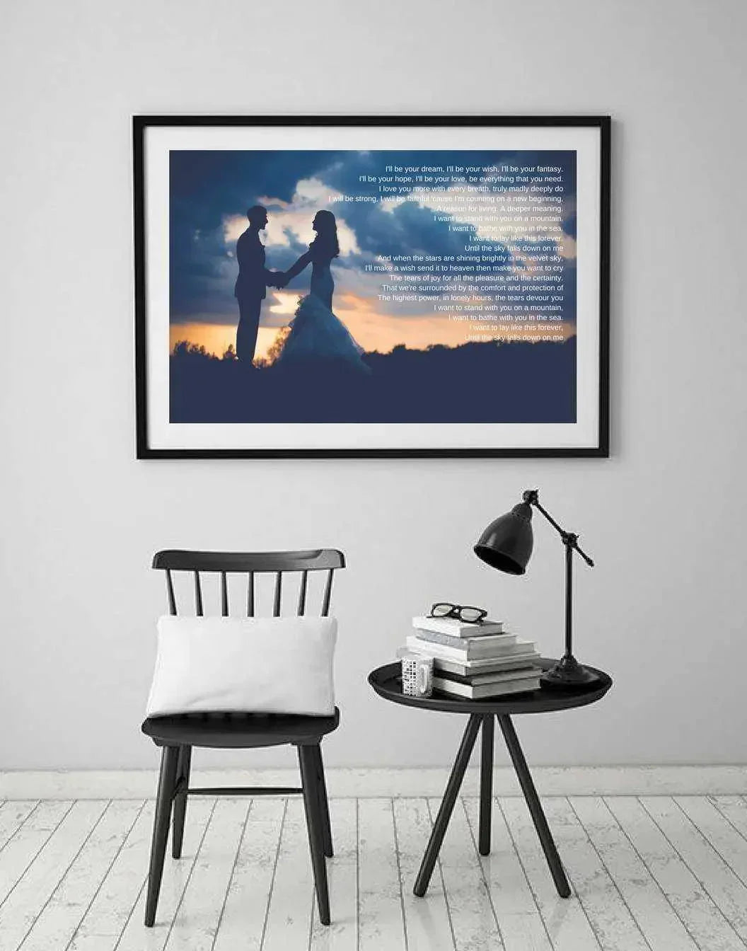 Typography poem word art sign framed - Unique Decor