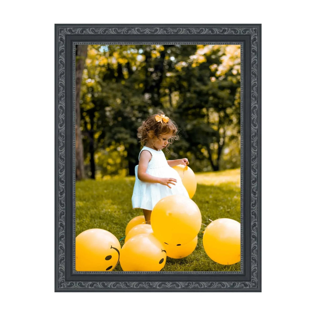 Traditional 5x12 Black Picture Frame Antique Vintage Classic