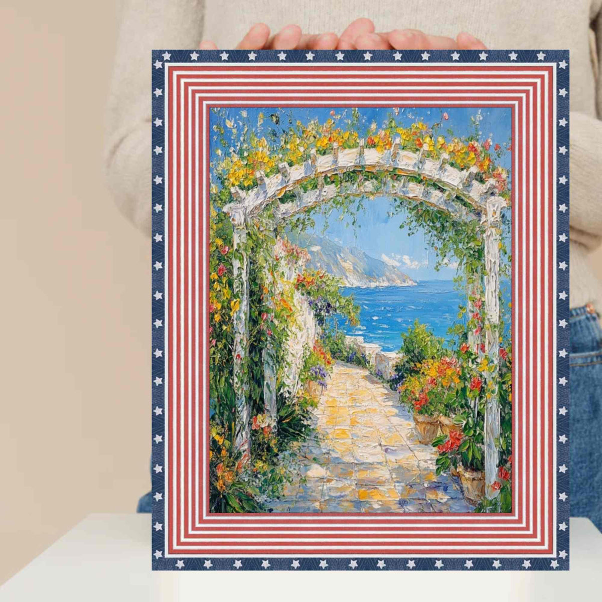 11x17 Frame Wide Red White Blue American Flag Picture Frame