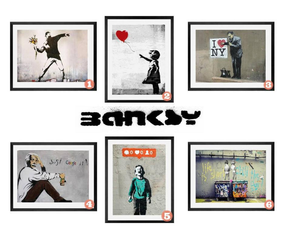 Banksy Street Art Framed Prints | Iconic Graffiti Decor