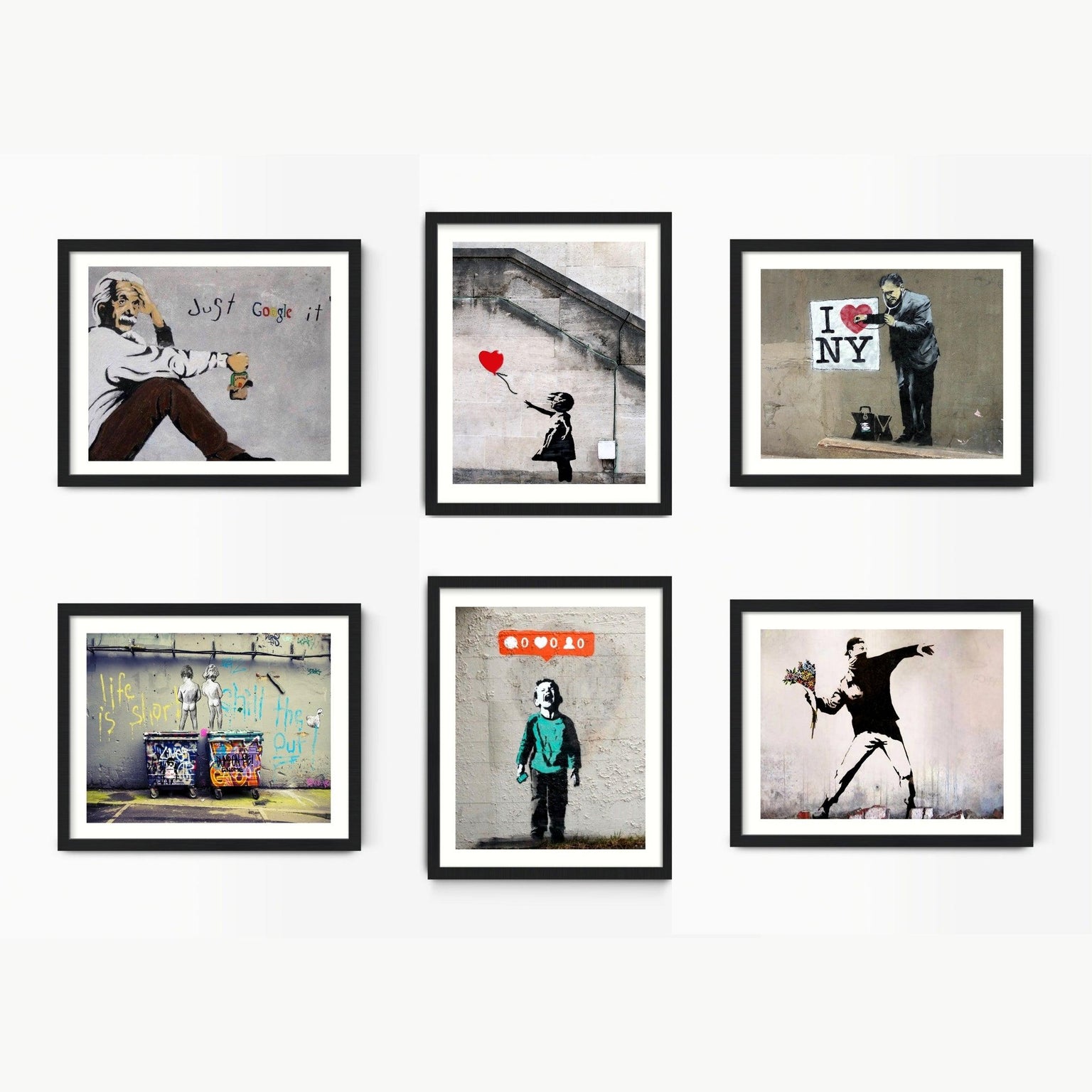 Banksy Street Art Framed Prints | Iconic Graffiti Decor
