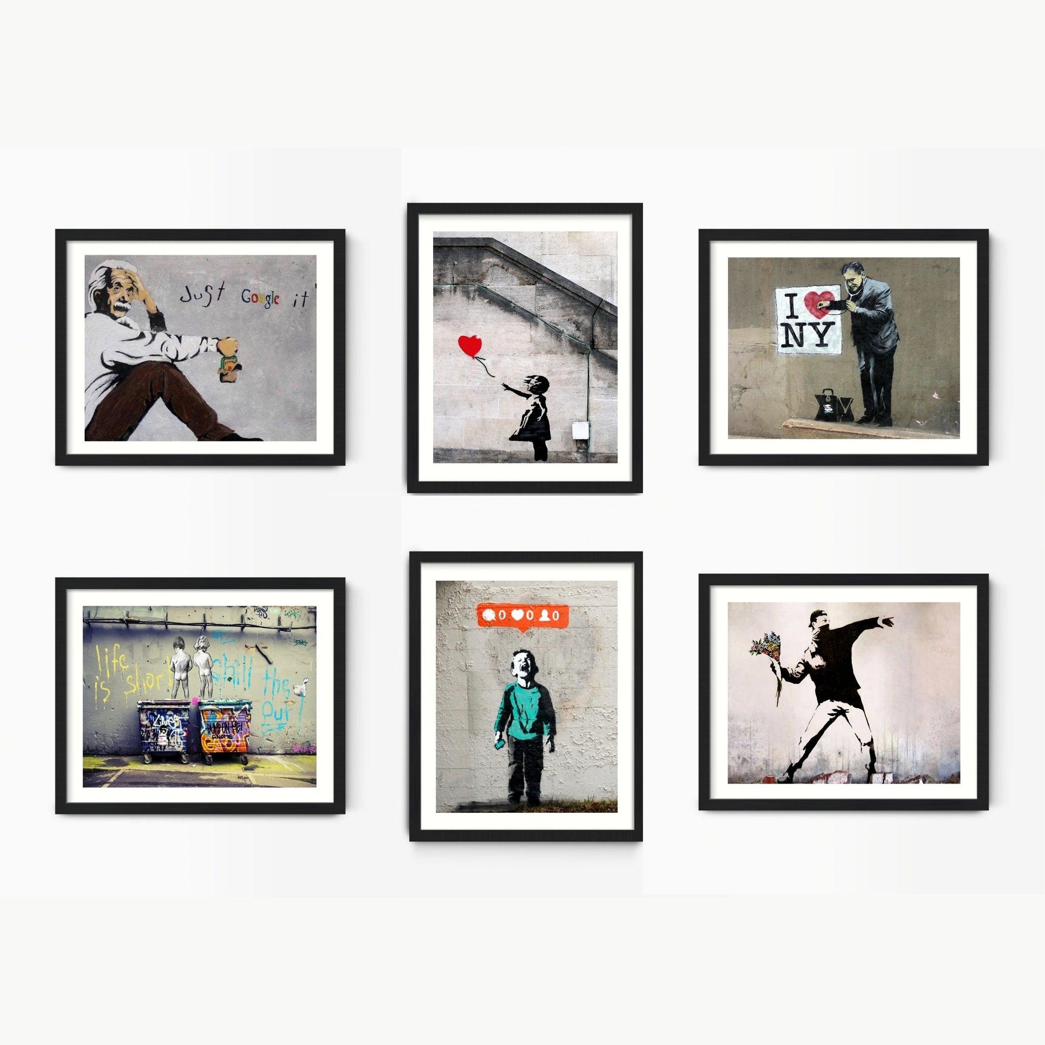Banksy Street Art Framed Prints | Iconic Graffiti Decor