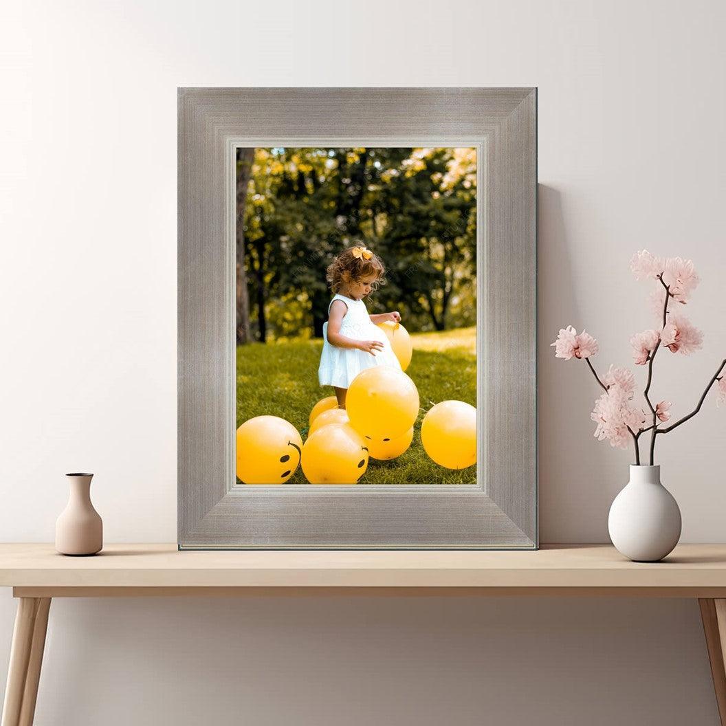 Contemporary Silver Picture Frame Custom framing