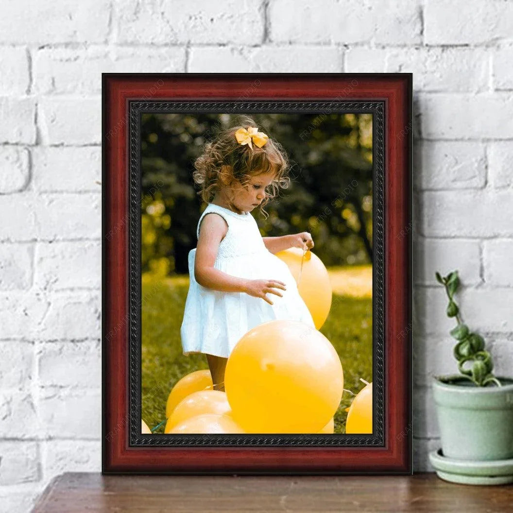 Modern Mahogany Wood Diploma Picture Frame Custom Framing