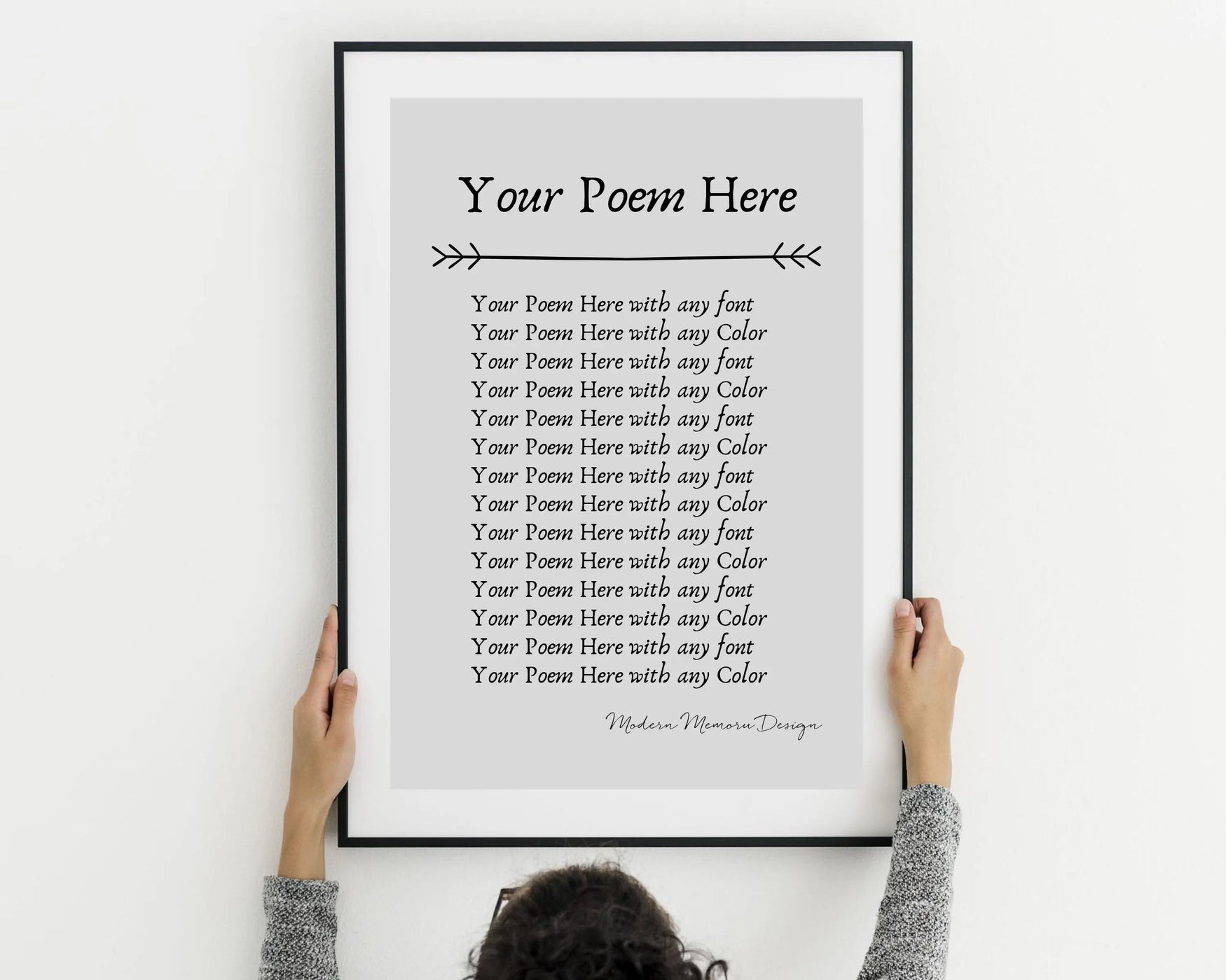 Framed Poem Print – Custom Poem Word Art Poetry Printing